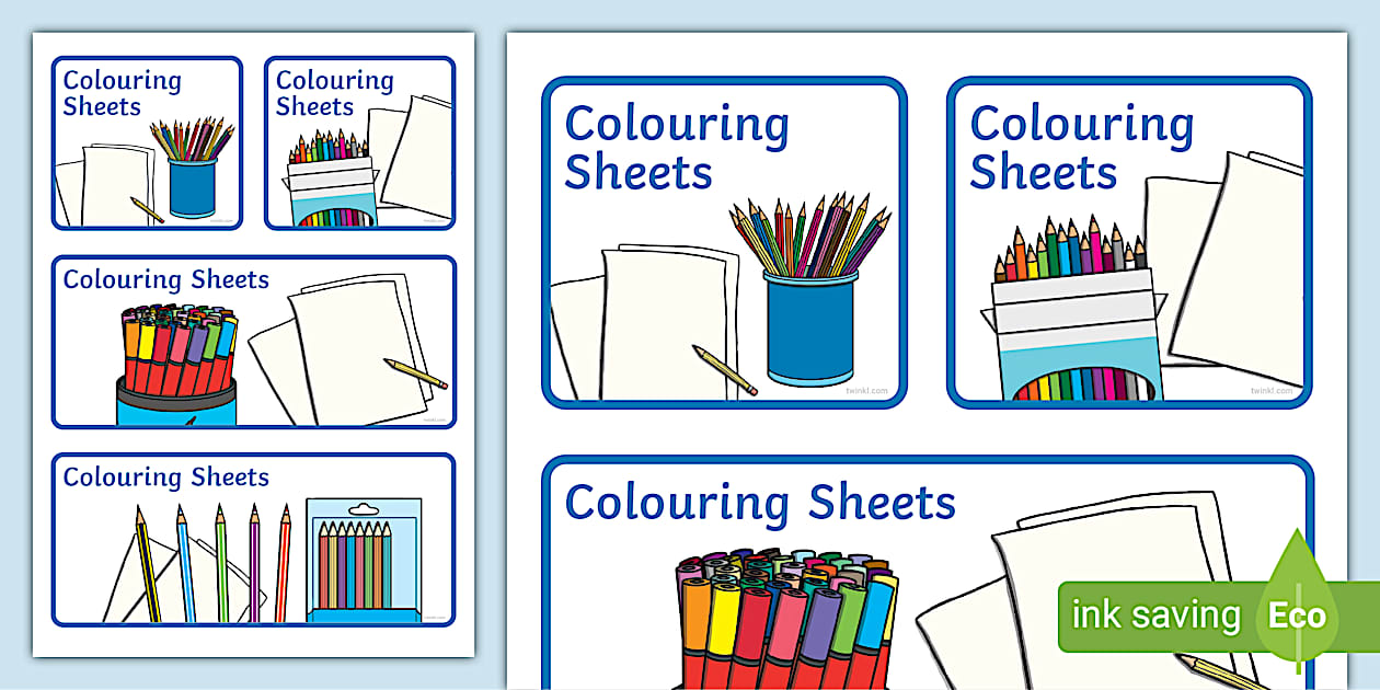 Colouring Sheets Labels, Draw Labels (teacher made) - Twinkl