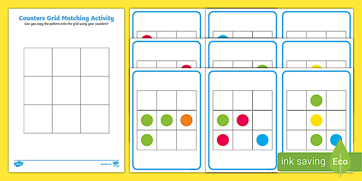 👉 Counters Grid Matching Activity (Teacher-Made) - Twinkl