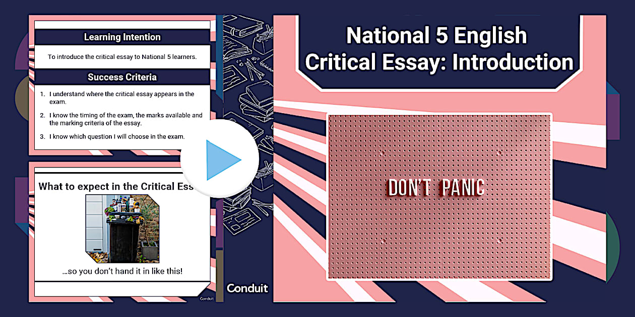 National 5 English Critical Essay: Introduction - Twinkl