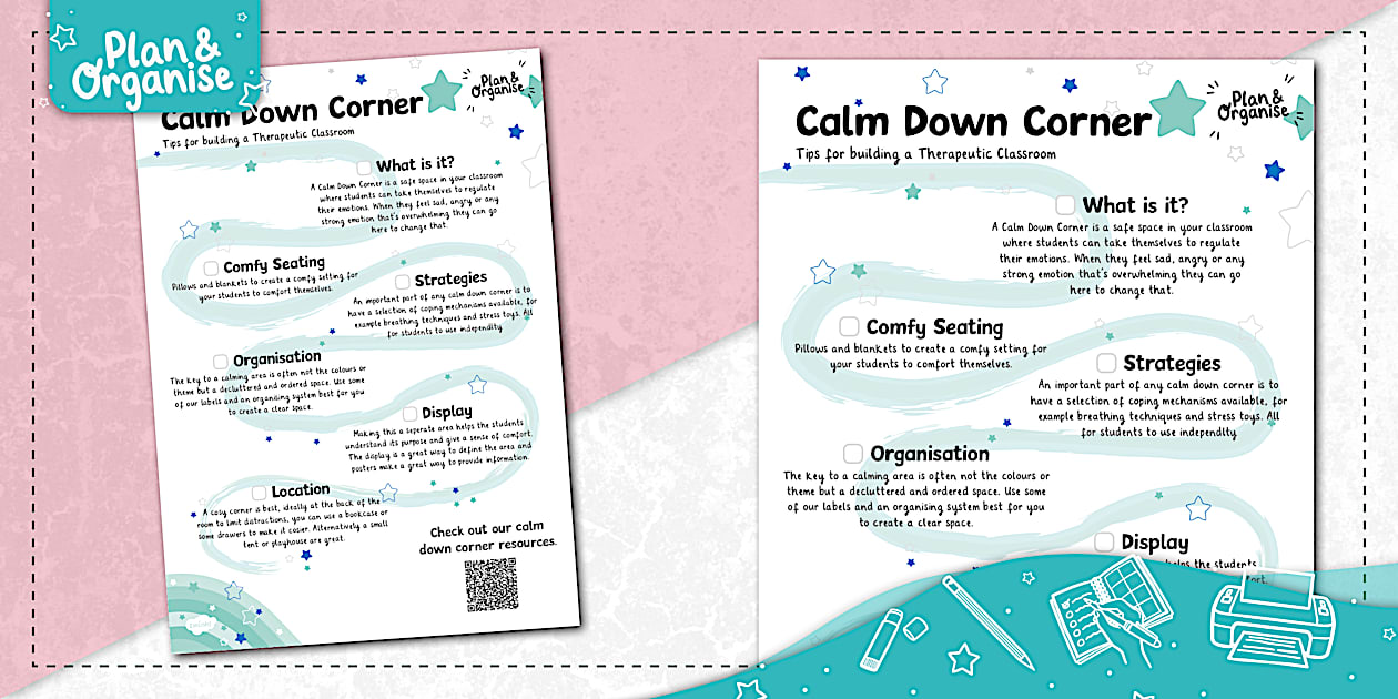 Calm Down Corner Tips | Therapeutic Classroom | Botanical