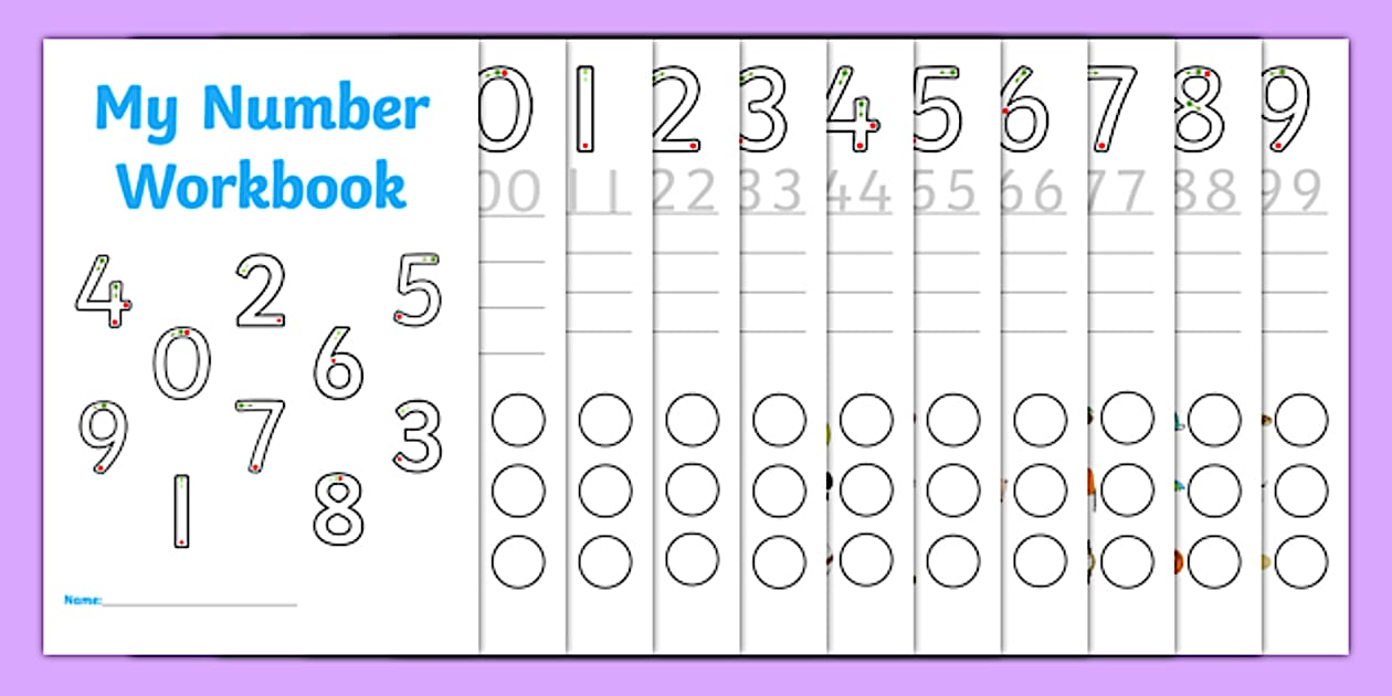 Number Formation 0 to 9 SEN Number Workbook, overwriting