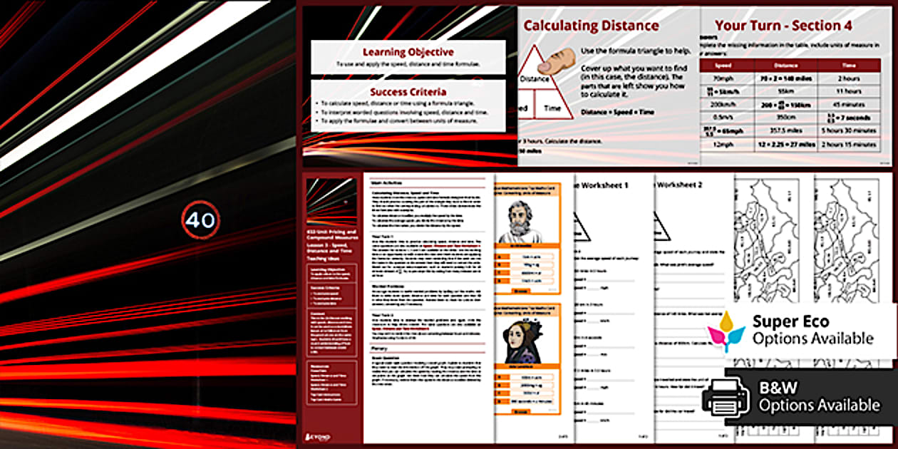 Speed, Distance and Time PowerPoint/Lesson Pack | KS3 Maths