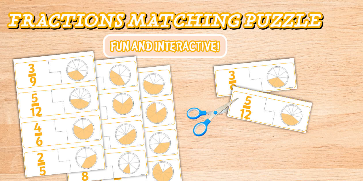 Fractions Matching Puzzle