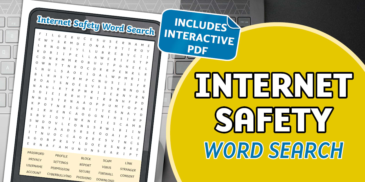 Internet Safety Word Search