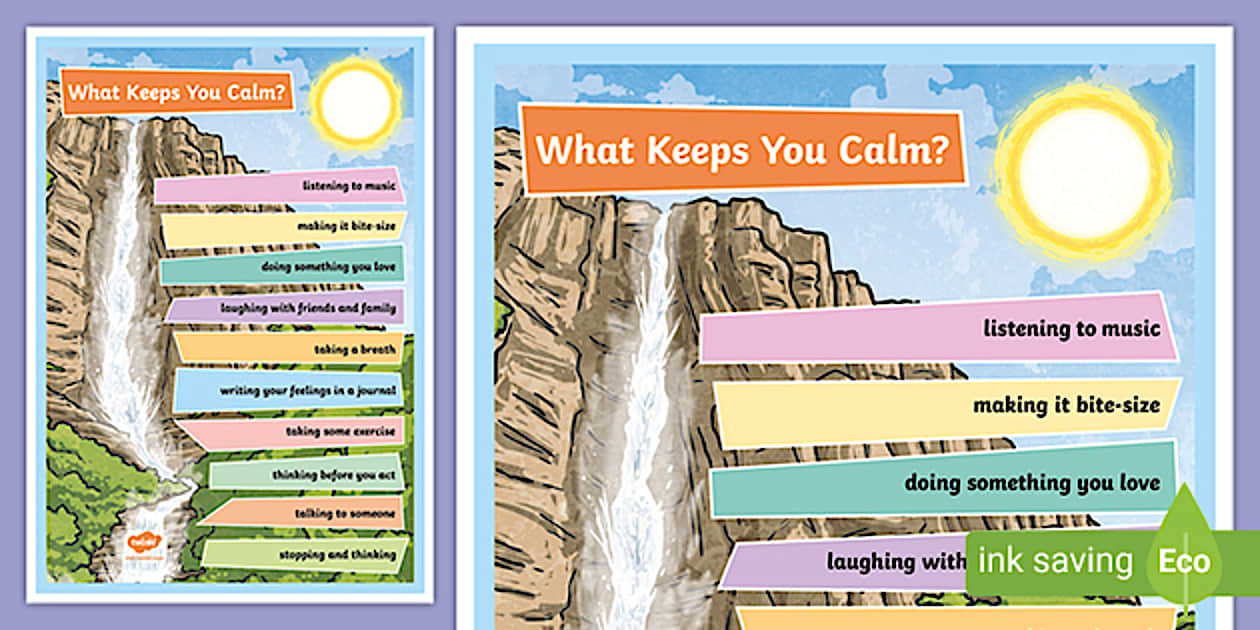 What Keeps You Calm? Display Poster (teacher made) - Twinkl