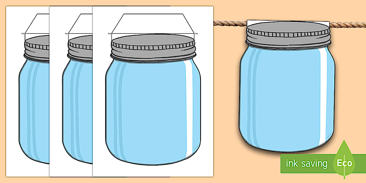 Black and White Rustic Chic Mason Jar Bunting (teacher made)