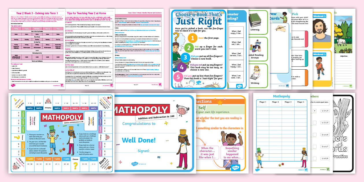 Year 2 Term 1 Week 3 Remote Home Learning Pack - Twinkl