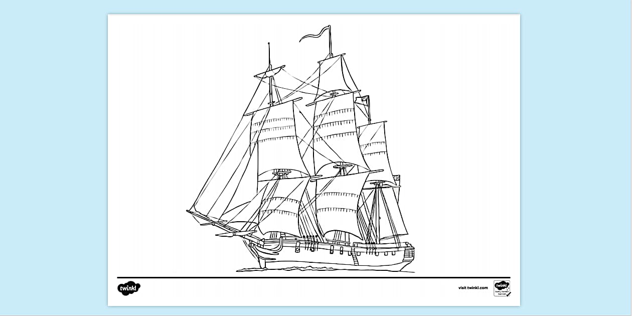 HMS Sirius (First Fleet) Colouring Sheet (teacher made)