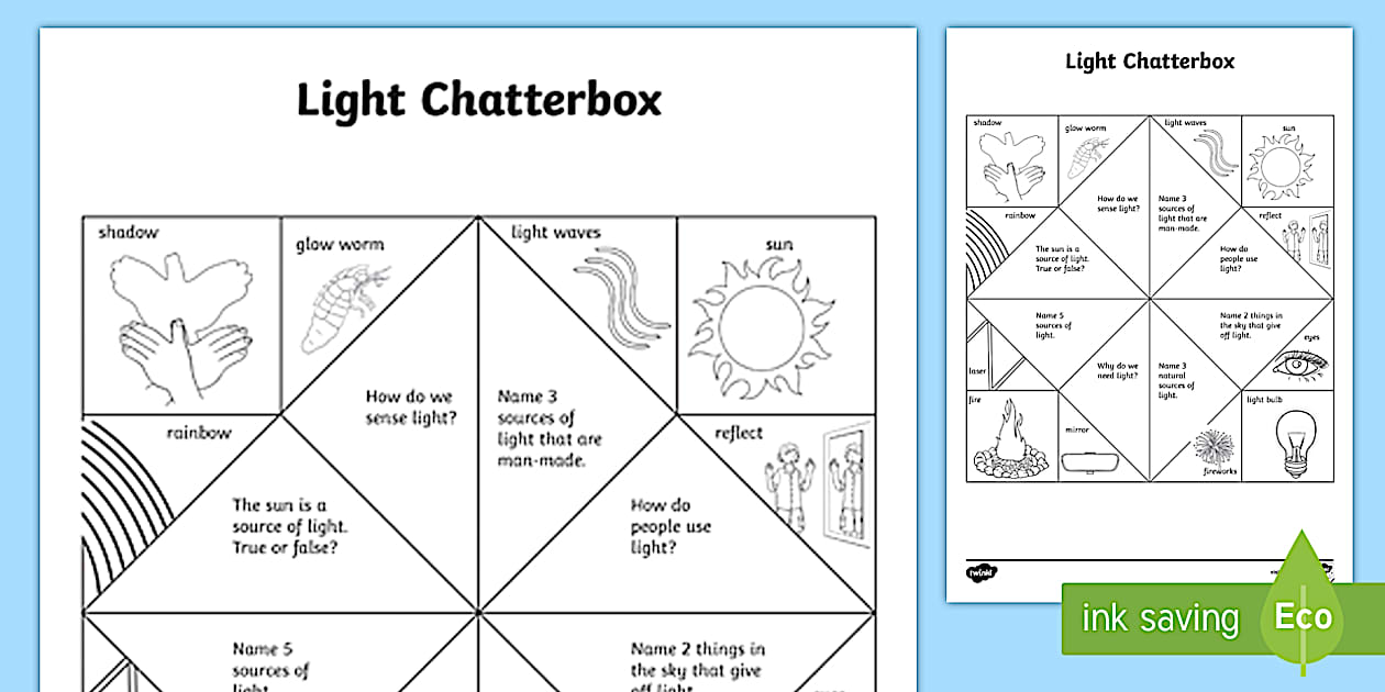 Light Chatterbox Activity (teacher made) - Twinkl