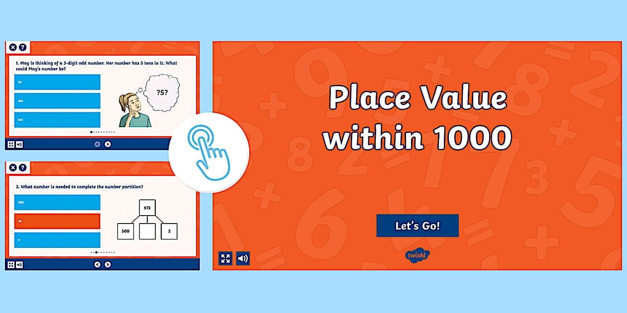 Place Value Within 1000 Multiple Choice Quiz (teacher made)
