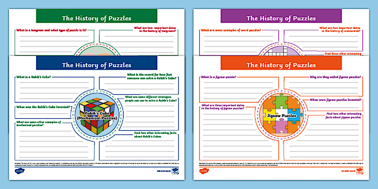 The History of Puzzles Research Task