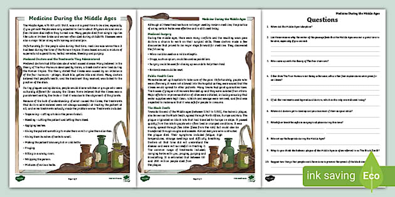 Medicine During The Middle Ages (teacher made) - Twinkl