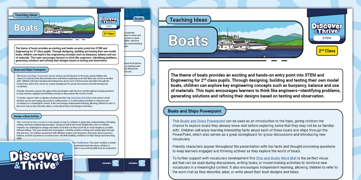STEM Teaching Ideas: Boats Teaching Ideas (teacher made)