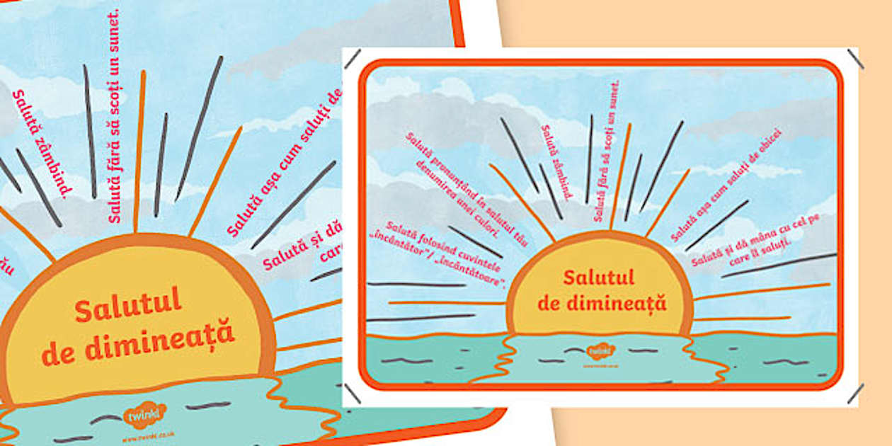 Salutul întâlnirii de dimineață Planșă - Twinkl