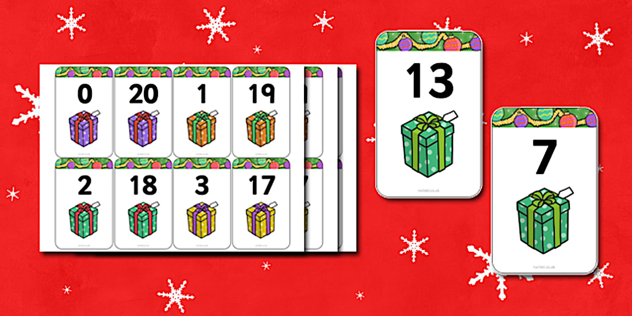 Number Bonds to 20 Matching Cards (Presents) (teacher made)