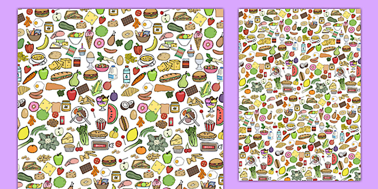 Food Theme A4 Sheets (صُمم من قبل مُختصّين)