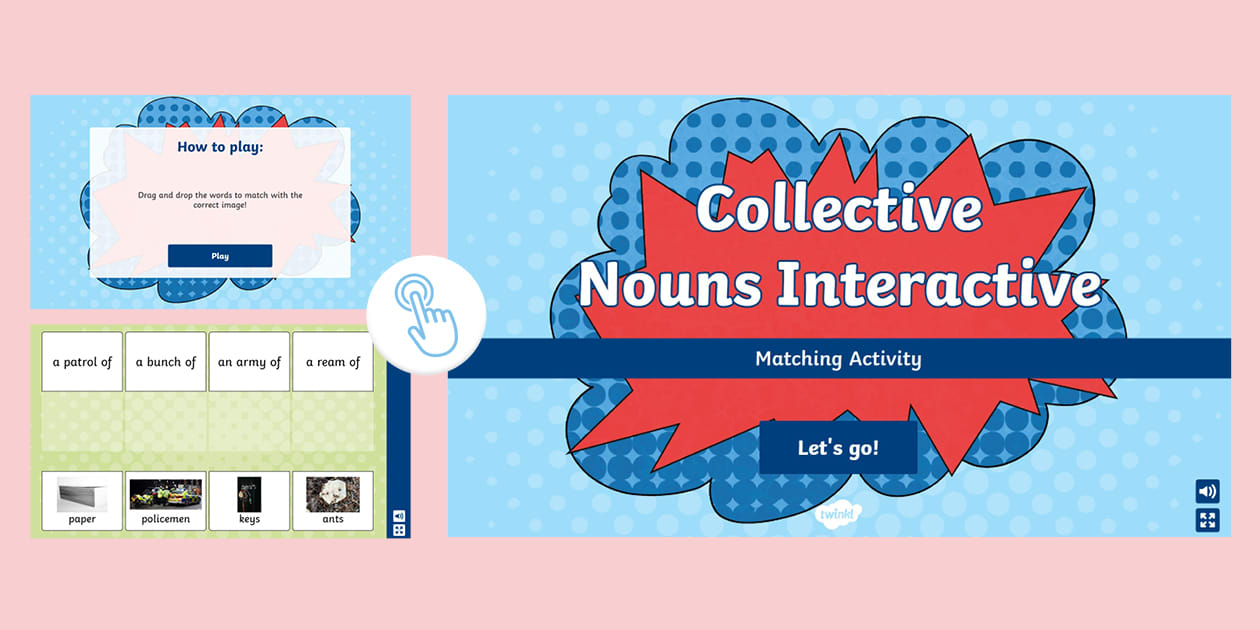 Collective Nouns Interactive Matching Activity - Twinkl