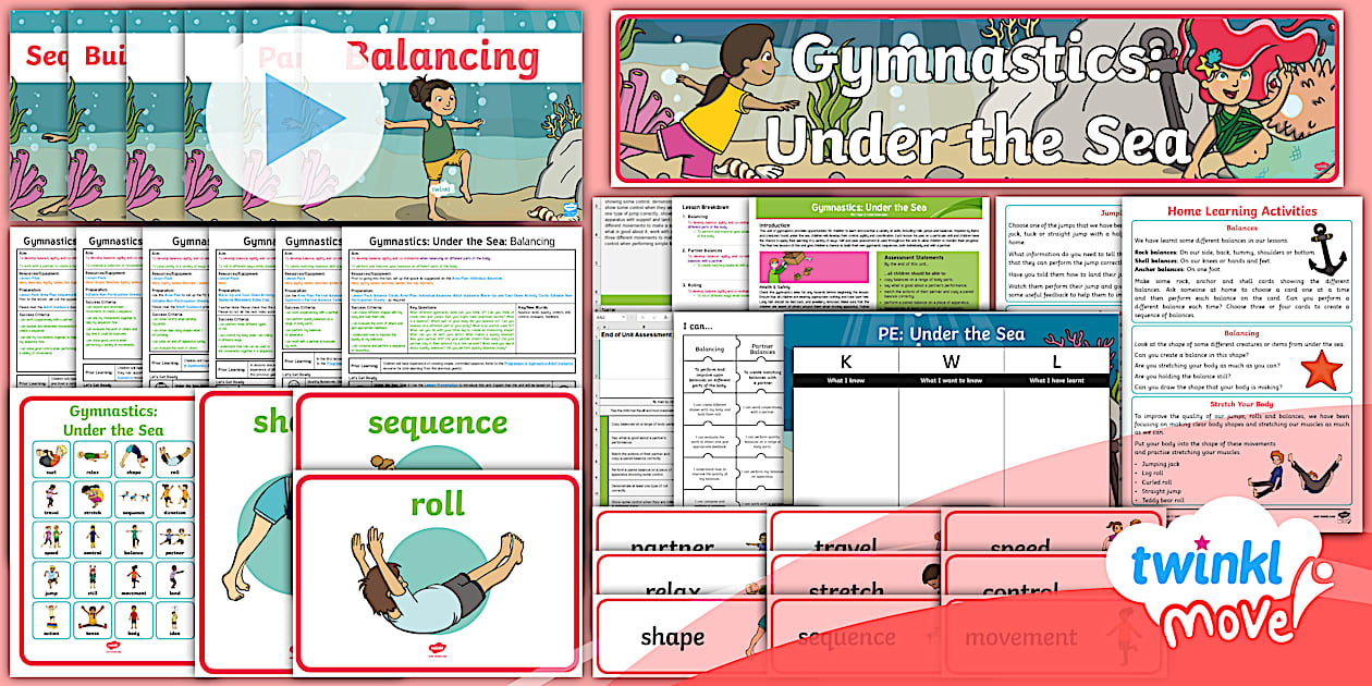 👉 Twinkl Move PE - Y2 Gymnastics: Under the Sea Unit Pack