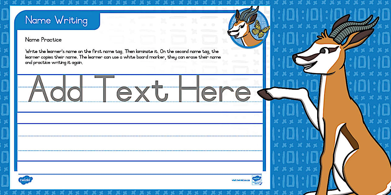 Grade R: Name Writing (teacher made) - Twinkl