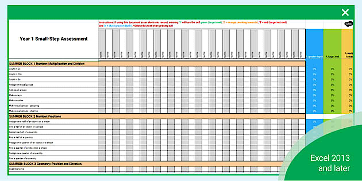 👉 Year 1 Diving into Mastery: Summer Small-Step Tracker 3.0