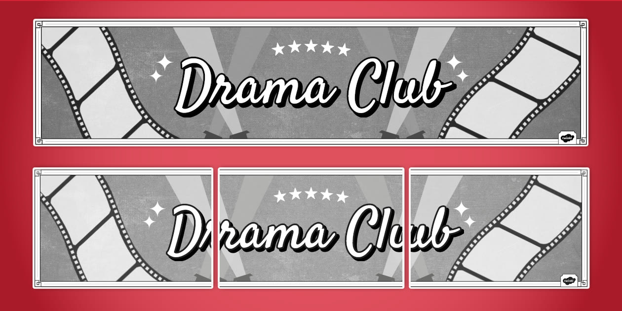 Old Hollywood Themed Drama Club Display Banner - Twinkl