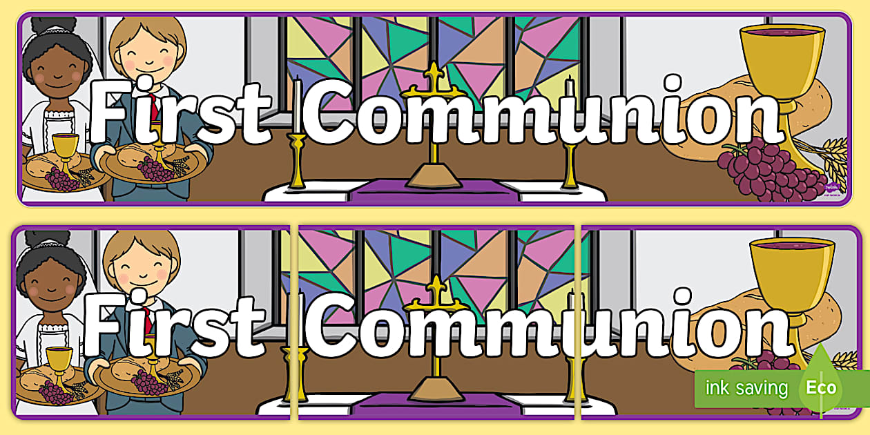 Editable First Communion Display Banner (teacher made)