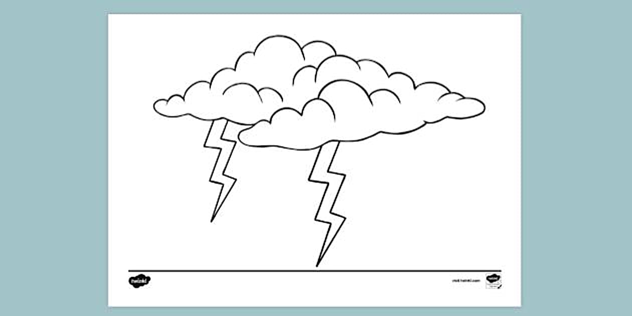 Storm Cloud Colouring | Colouring Sheet (teacher made)