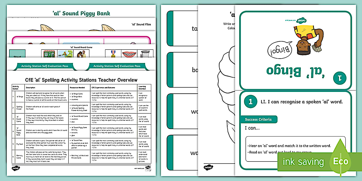 ‘al’ Sound Activity Stations - Teacher-Made Resource Pack
