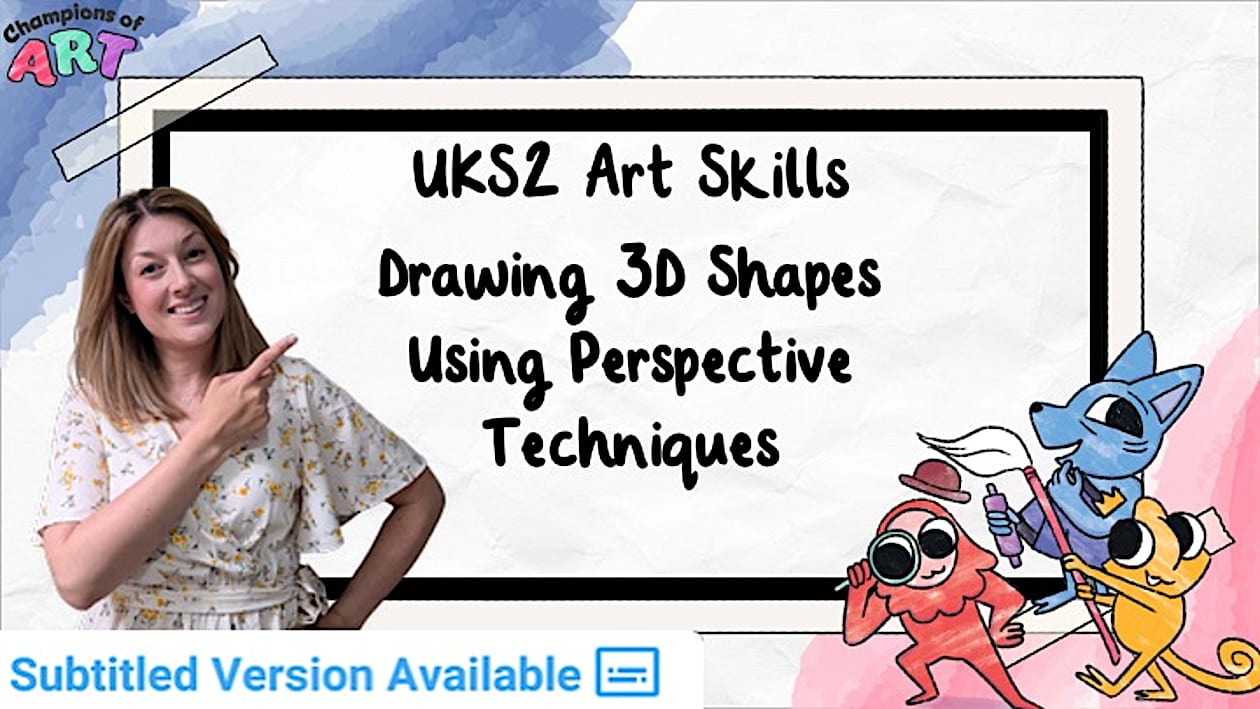 Drawing 3D Shapes Using Perspective Techniques Art Concept Video - Champions