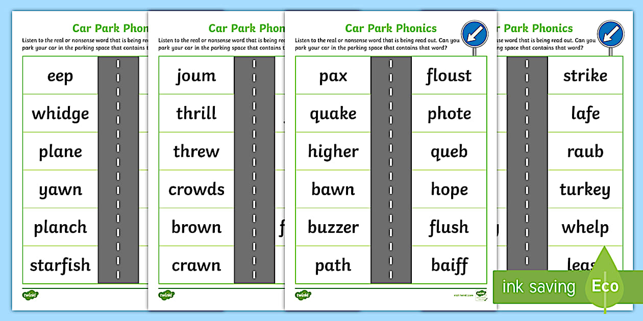 Car Park Phonics Activity Pack (teacher made) - Twinkl