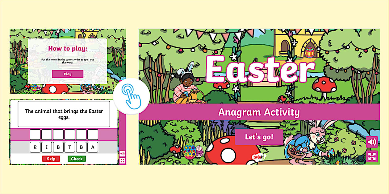 Easter Anagram Interactive Puzzle Game (Teacher-Made)