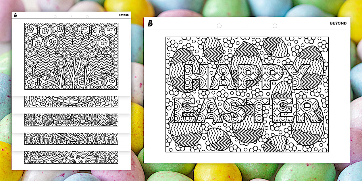 Mindfulness Easter Flowers Colouring PDF | RSE Wellbeing