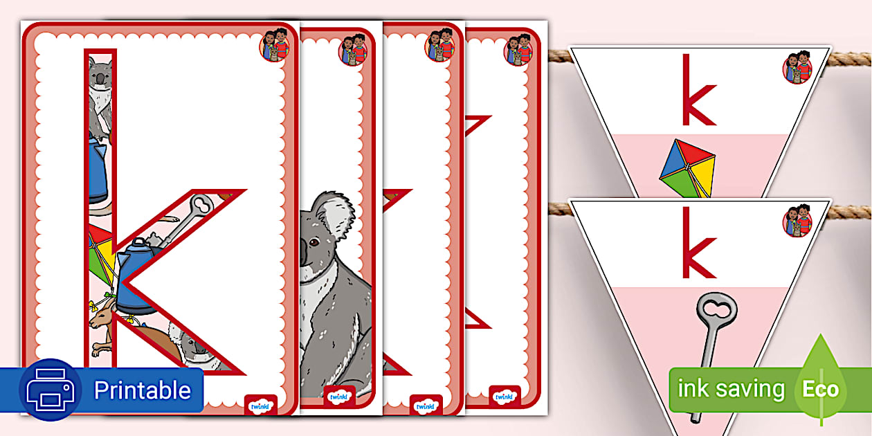 Gr. R Phonics Display Posters and Bunting: K-Sound - Twinkl