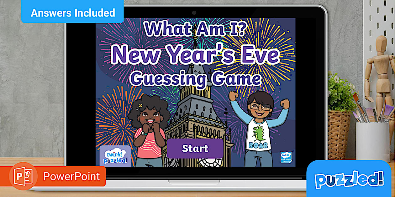 New Year's Eve Guessing Game PowerPoint - Twinkl - Puzzles
