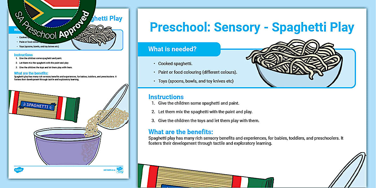 Preschool: Sensory- Spaghetti Play (teacher made) - Twinkl