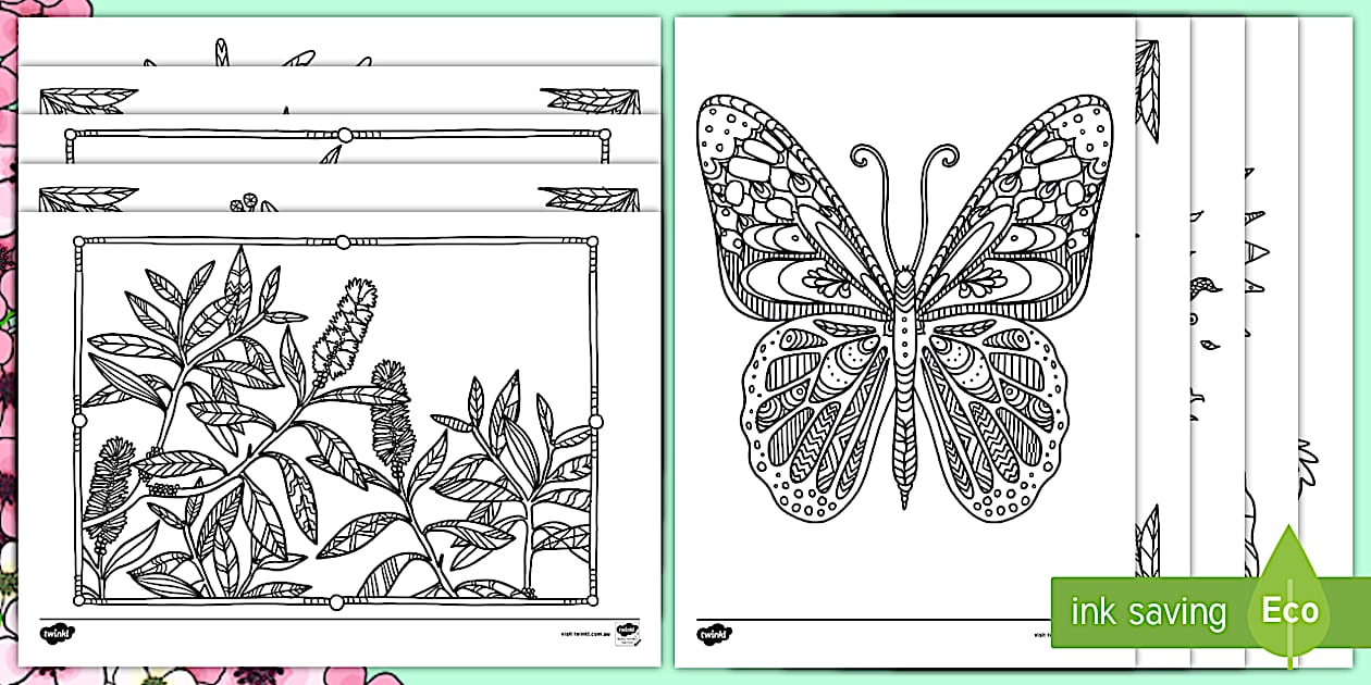 Spring Mindfulness Colouring Pages (teacher made) - Twinkl