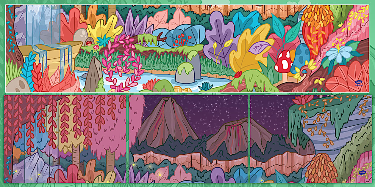 Black and White Hide-a-Saurus Small World Backgrounds