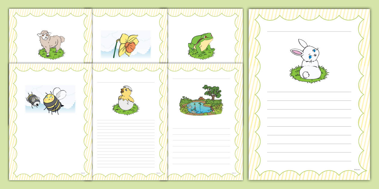 Spring Writing Frames (Teacher-Made) - Twinkl