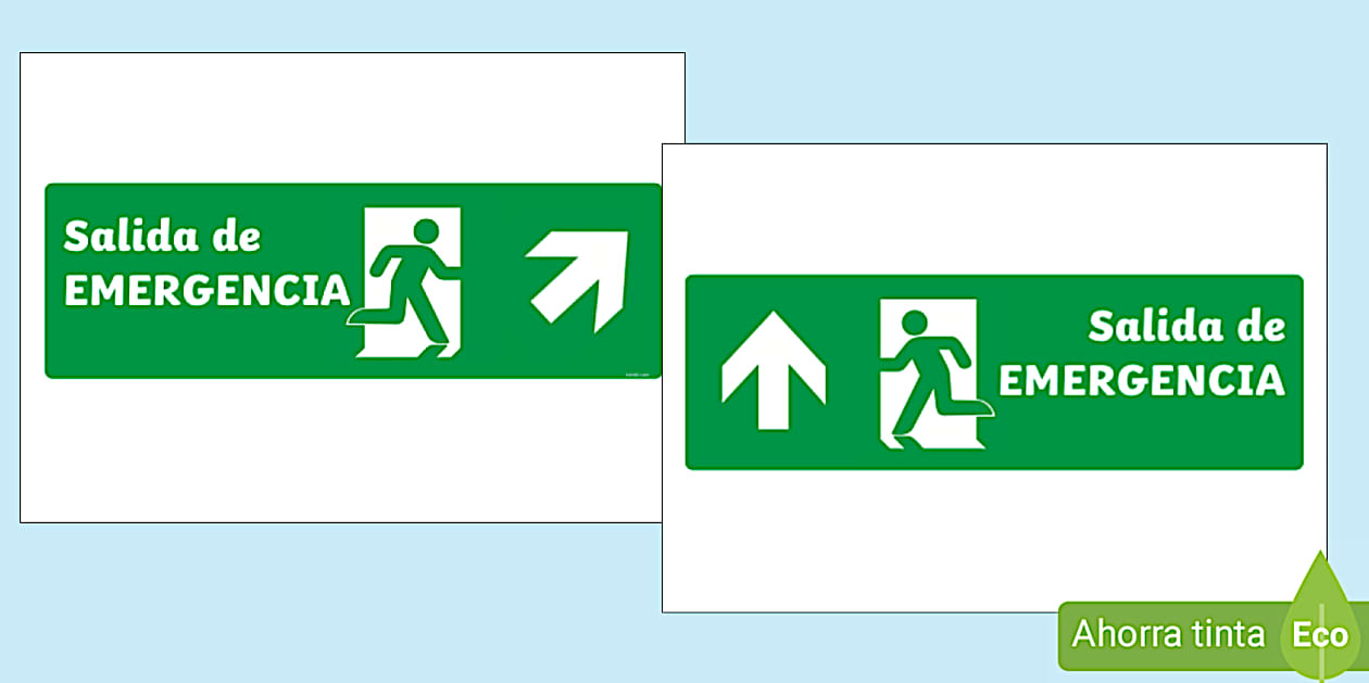 FREE! - Letreros: Salida de emergencia | Twinkl - Twinkl