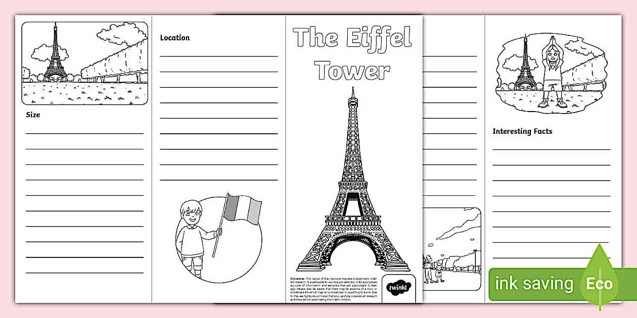 Eiffel Tower Leaflet (teacher made) - Twinkl