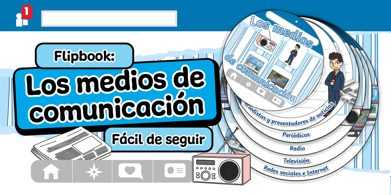 * NEW * Flipbook: Los medios de comunicación - Twinkl