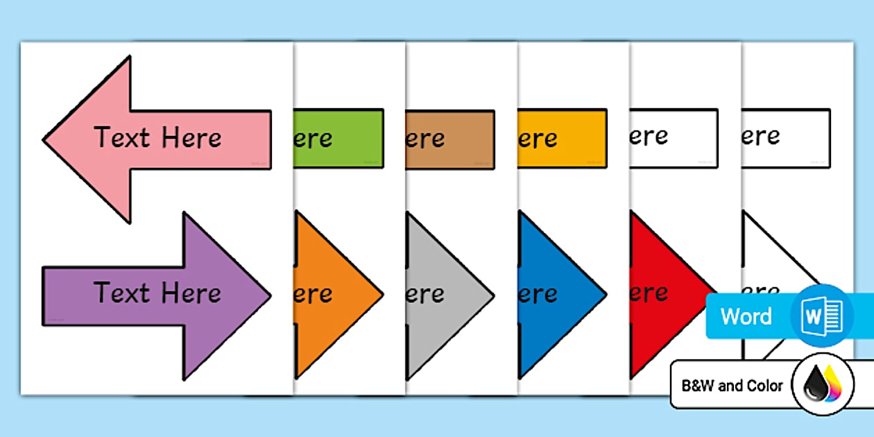 Printable Editable Arrows Resource for Kids | Twinkl USA
