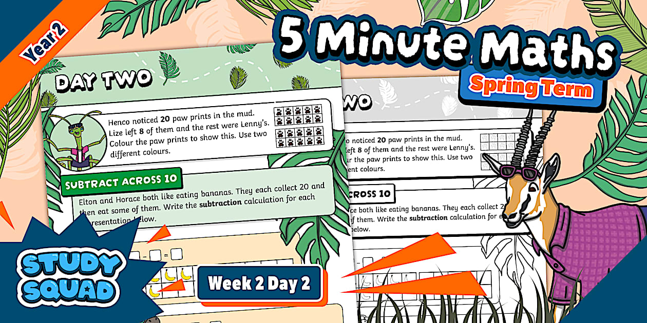 👉 Study Squad 5 Minute Maths - Year 2 Spring - Week 2 Day 2
