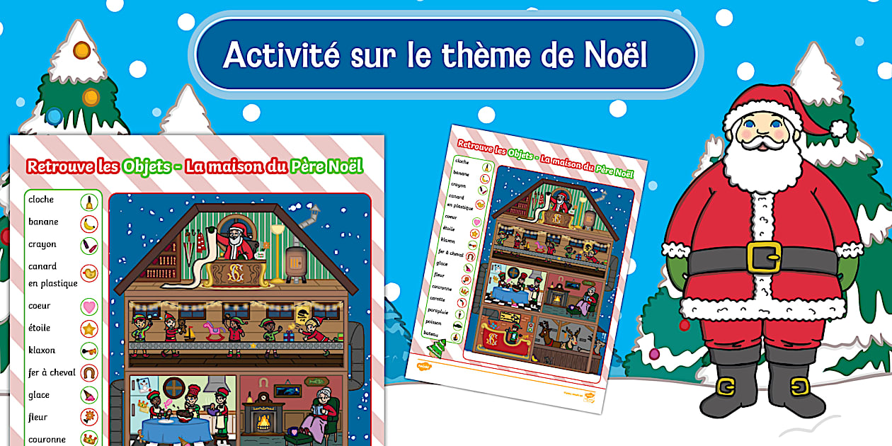 Retrouve les objets - La maison du Père Noël
