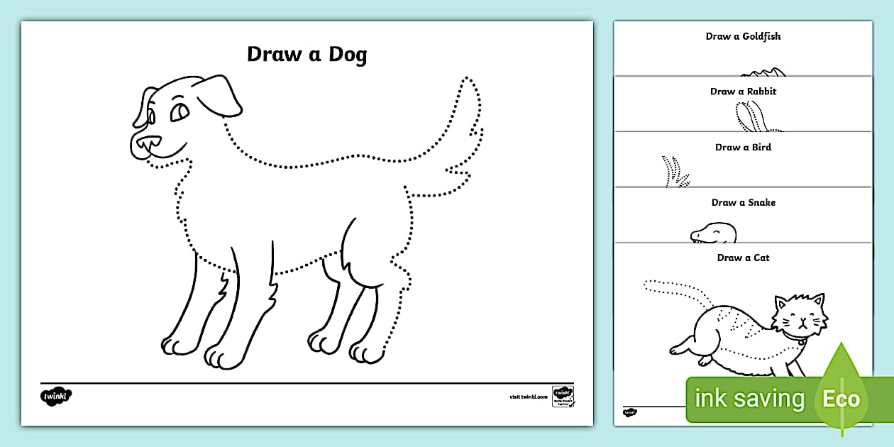 Draw A Pet Pencil Control Activity Pack - Twinkl - EYFS