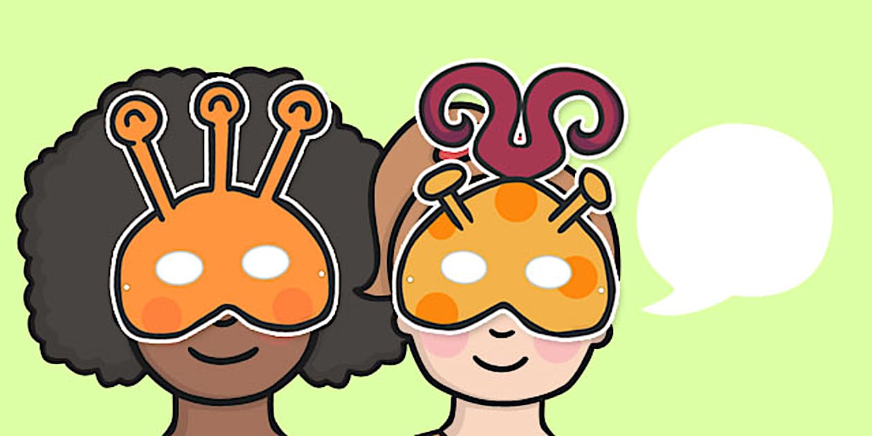 KS2 Literacy Speaking and Listening Alien Masks - Twinkl