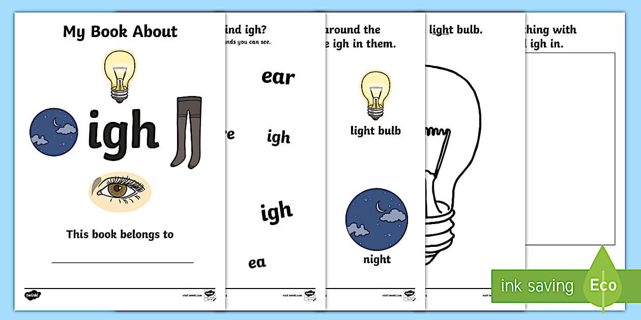 My Phase 3 Trigraph Workbook (igh) (teacher made) - Twinkl