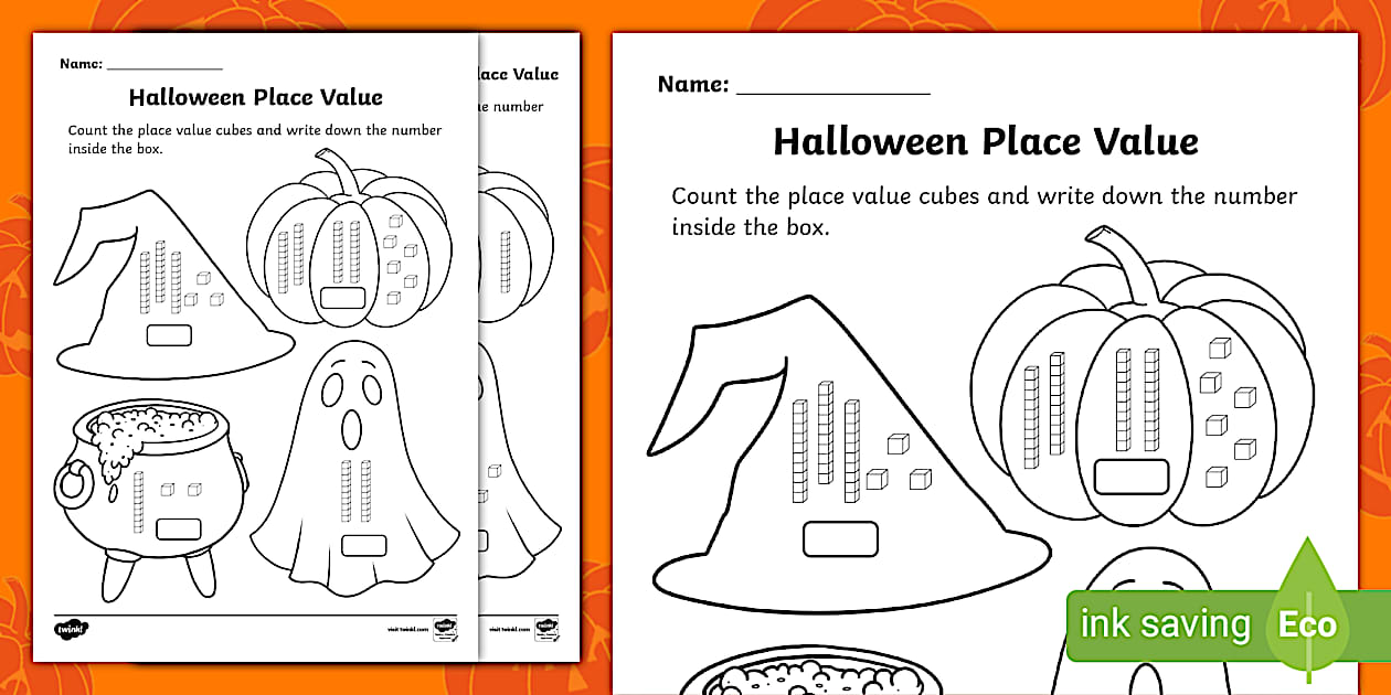 Halloween Place Value Activity Sheet