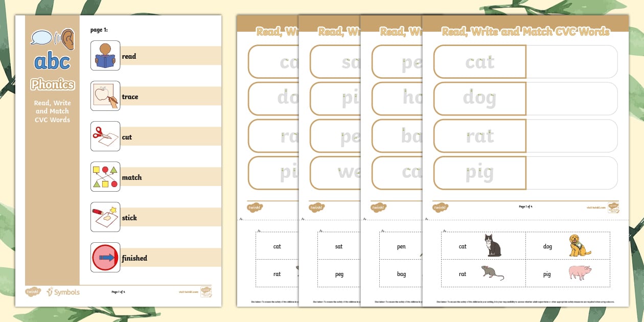 SEND Structured Steps Read, Write and Match CVC Words