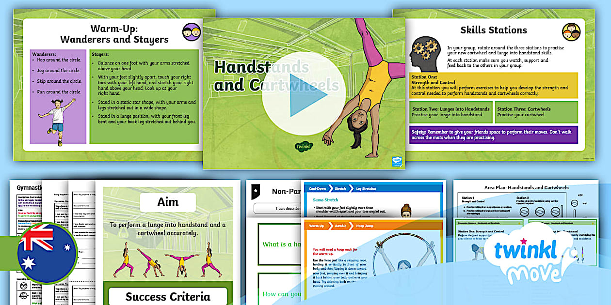 Move PE Year 3 Gymnastics: Movement Lesson 4: Handstands and Cartwheels Lesson